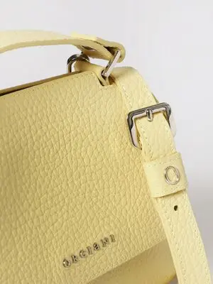 Orciani Sveva Soft Mini Hammered Leather Bag - Yellow