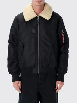 Alpha Industries Bomber Jacket With Shearling Collar - Black