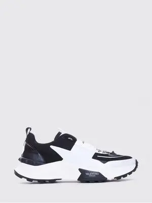 Valentino Garavani True Act Lace Up Mesh And Rubber Sneakers - Multicolor