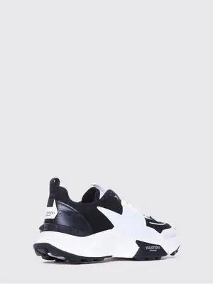 Valentino Garavani True Act Lace Up Mesh And Rubber Sneakers - Multicolor