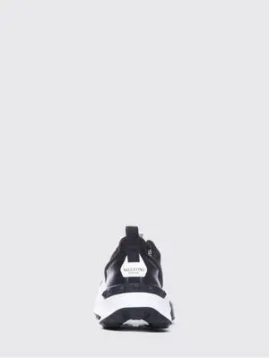 Valentino Garavani True Act Lace Up Mesh And Rubber Sneakers - Multicolor