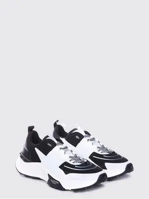 Valentino Garavani True Act Lace Up Mesh And Rubber Sneakers - Multicolor