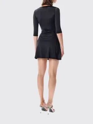 DIESEL® Long-sleeved Stretch Polyamide Mini Dress With Oval D Logo