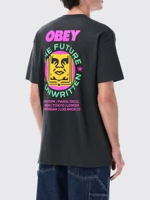 Obey Printed Cotton T-shirt - Black