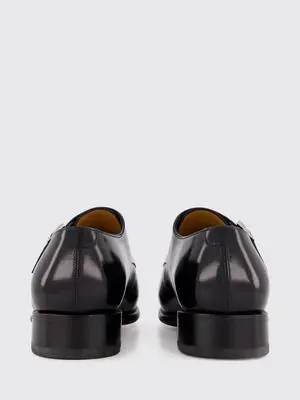 Santoni Brushed Leather Monk Strap Shoes