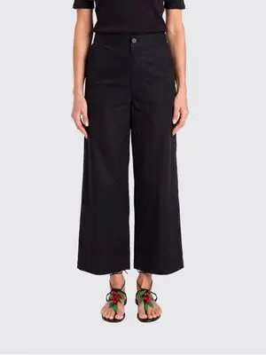 TWINSET Stretch Cotton Cropped Trousers - Black