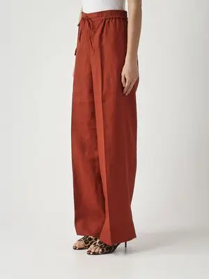 TWINSET Linen Palazzo Trousers
