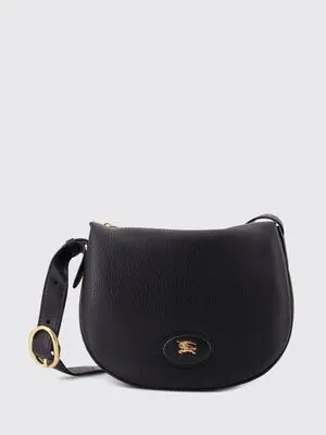 Burberry Hammered Leather Messenger Bag - Black