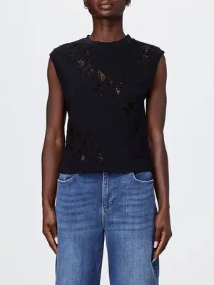 TWINSET Cotton And Macramé Top - Black