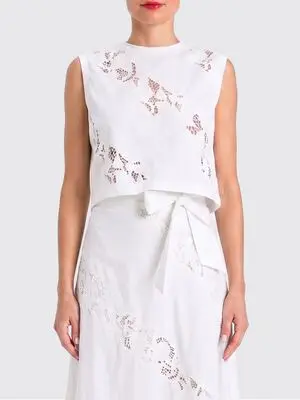 TWINSET Cotton And Macramé Top - White