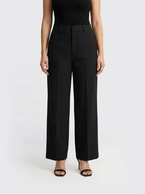 Balenciaga Wool Wide Leg Trousers - Black