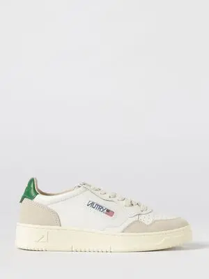 AUTRY Medalist Low Bi Leather Sneakers With Perforated Toe - Beige