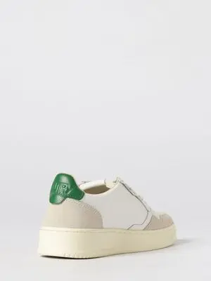 AUTRY Medalist Low Bi Leather Sneakers With Perforated Toe - Beige