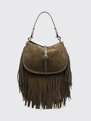 Etro Pony Suede Bag With Maxi Fringes - Green