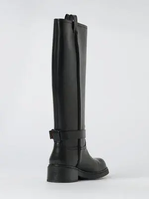 Armani Exchange Knee High Boots With Buckled Detail