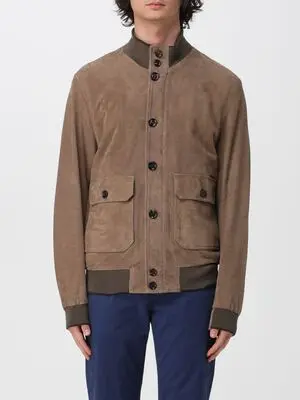 MOORER Carlos-ur Suede Bomber Jacket - Mink