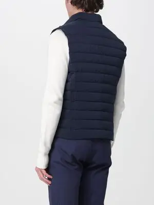 MOORER Padded And Quilted Down Vest - Blue