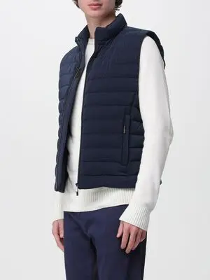 MOORER Padded And Quilted Down Vest - Blue