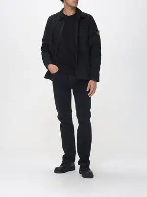 Stone Island Casual Stretch Cotton Shirt - Black