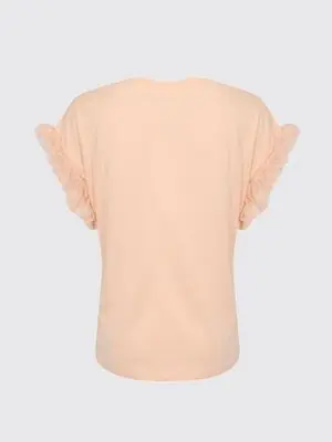 TWINSET Cotton T-shirt With Ruffles