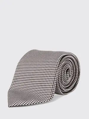 TOM FORD Jacquard Silk Tie - Silver