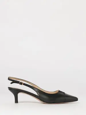 TWINSET Laminated Leather Slingback - Black