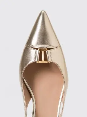 TWINSET Laminated Leather Slingback - Grey