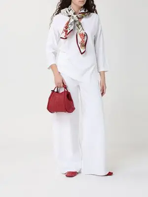 Max Mara Marine Raffia Bag - Red