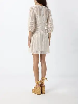 TWINSET Lace Mini Dress - Pearl