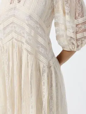 TWINSET Lace Mini Dress - Pearl