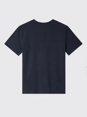 A.p.c. Organic Cotton T-shirt With Logo - Indigo