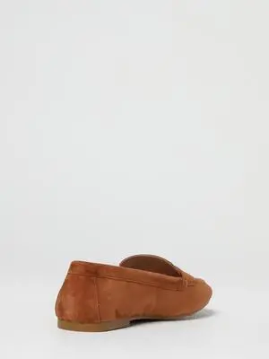 Ralph Lauren Suede Loafers With Metallic Logo Detail - Brown
