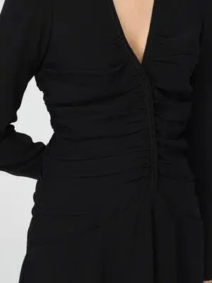 N° 21 Long Sleeve Gathered V-neck Dress