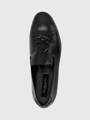 Philipp Plein Leather Loafers With Embossed Skull