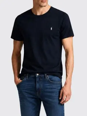 Polo Ralph Lauren Cotton T-shirt With Embroidered Pony Logo - Navy