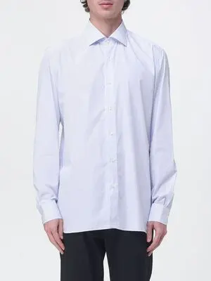 LUIGI BORRELLI Striped Cotton Shirt - Blue