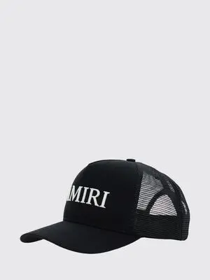 Amiri Cotton And Mesh Baseball Cap With Embroidered Logo - Black