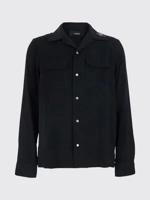 Amiri Long-sleeve Polyester Shirt With Cuban Collar And Flap Pockets