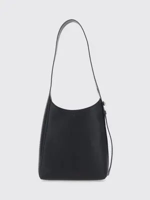 Tory Burch Romy Grained Leather Hobo Bag With Engraved Double T Logo
