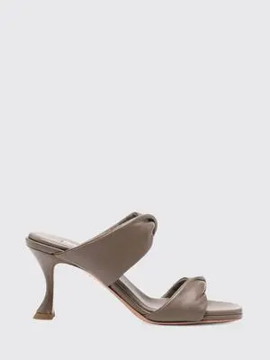AQUAZZURA Twist Nappa Mules - Grey