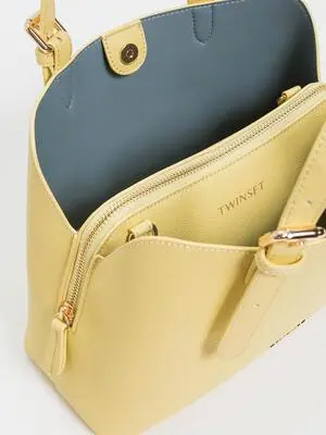 TWINSET Grained Synthetic Leather Bag - Lime
