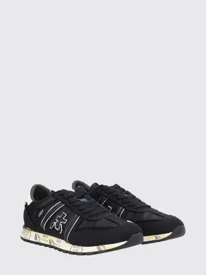 Premiata Lucy Suede And Nylon Low-top Sneakers - Black