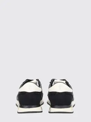 Premiata Lucy Suede And Nylon Low-top Sneakers - Black
