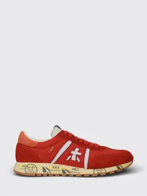 Premiata Lucy Suede And Nylon Sneakers Red