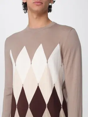 BALLANTYNE Diamond Pattern Cotton And Cashmere Knit Jumper - Sand