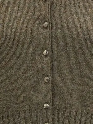 Khaite Pure Cashmere Short-sleeved Crew Neck Cardigan - Green