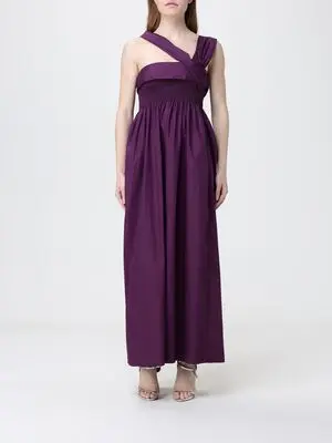 TELA Cotton One-shoulder Dress - Violet