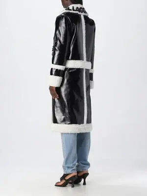 Karl Lagerfeld Shearling Trimmed Coat