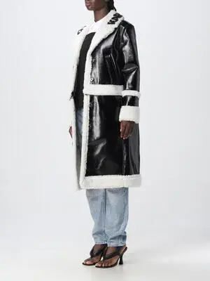 Karl Lagerfeld Shearling Trimmed Coat