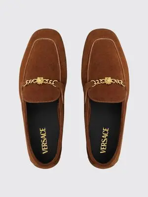 Versace Suede Loafers With Medusa Bit